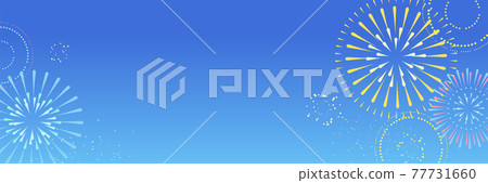 Background illustration of fireworks rising in... - Stock Illustration ...