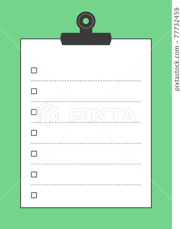Note paper, checklist frame illustration... - Stock Illustration ...