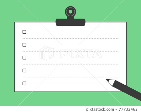 Note paper, checklist frame illustration... - Stock Illustration ...