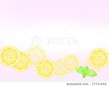 Lemon and mint frame - Stock Illustration [77732858] - PIXTA