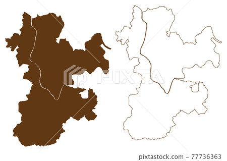 Miltenberg district (Federal Republic of... - Stock Illustration ...
