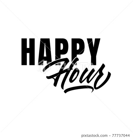 Happy Hour lettering in good quality in vector.... - Stock Illustration ...