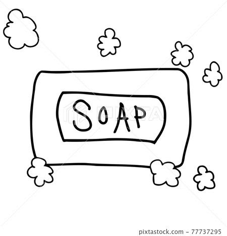 Line drawing illustration of foaming soap - Stock Illustration ...