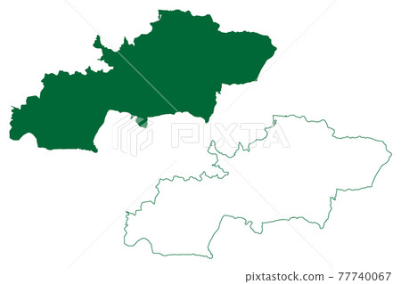Chamarajanagar district (Karnataka State,... - Stock Illustration ...