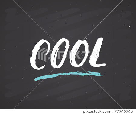 Cool lettering handwritten sign, Hand drawn... - Stock Illustration ...