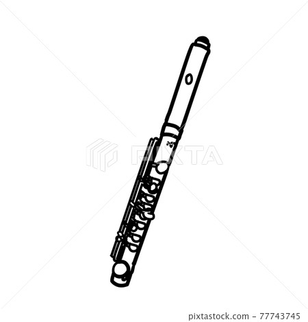 Realistic piccolo line drawing - Stock Illustration [77743745] - PIXTA