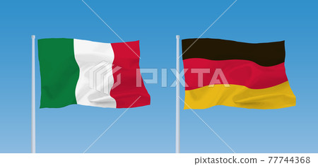 German and Italian flags - Stock Illustration [77744368] - PIXTA