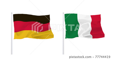German and Italian flags - Stock Illustration [77744419] - PIXTA