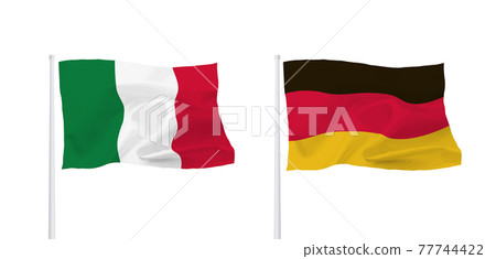 German and Italian flags - Stock Illustration [77744422] - PIXTA
