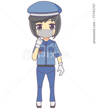 Illustration material of a female security... - Stock Illustration ...