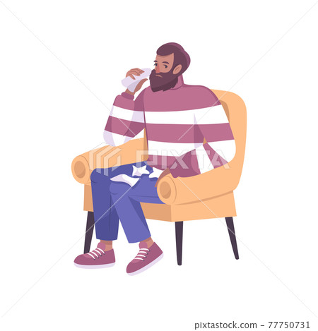 Head Got Cold Composition - Stock Illustration [77750731] - PIXTA