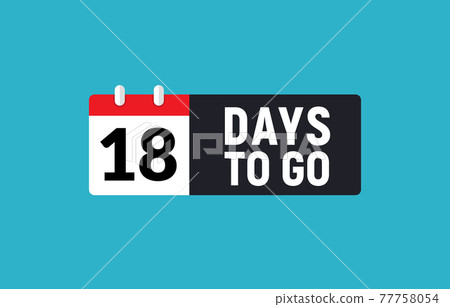 18 days to go last countdown icon. Eighteen... - Stock Illustration ...