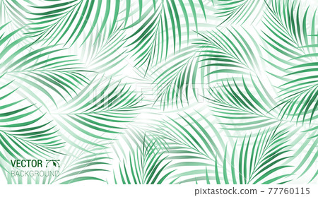 Exotic abstract vector green jungle pattern on... - Stock Illustration ...