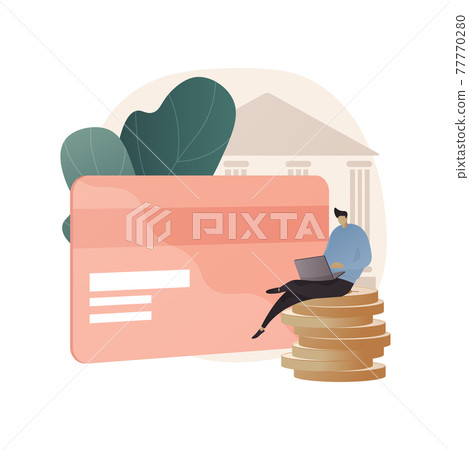 Bank account abstract concept vector illustration. - Stock Illustration ...