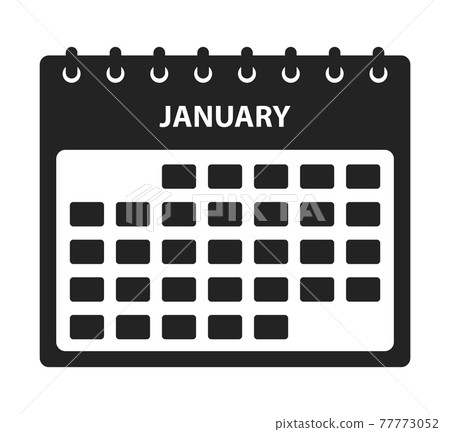 January Calendar Icon. Flat style vector EPS. - Stock Illustration ...