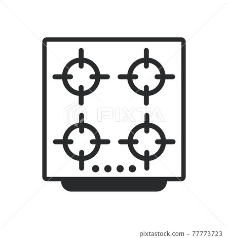 Kitchen stove with oven cooking appliance...-插圖素材 [77773723] - PIXTA圖庫