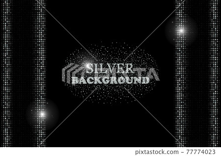 Silver glitter lines for frame or border on... - Stock Illustration ...