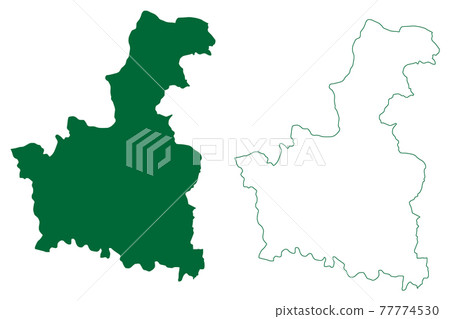 Koderma district (Jharkhand State, Republic of... - Stock Illustration ...