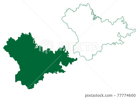 Mysore district (Karnataka State, Republic of... - Stock Illustration ...