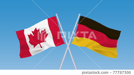 German and Canadian flags - Stock Illustration [77787300] - PIXTA