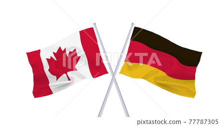 German and Canadian flags - Stock Illustration [77787305] - PIXTA
