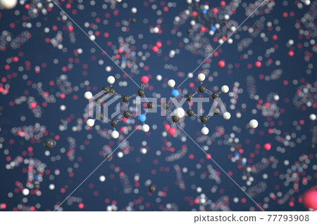 Indigo molecule, conceptual molecular model.... - Stock Illustration ...