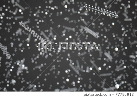 Docosane molecule made with balls, scientific... - Stock Illustration ...