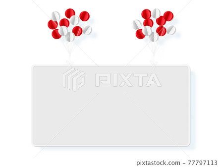 Float a blank message board with balloons - Stock Illustration ...