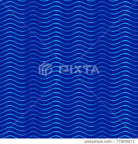 Blue wavy seamless vector pattern background - Stock Illustration ...