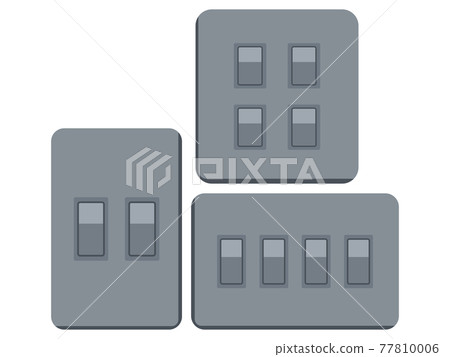 Gray switch set - Stock Illustration [77810006] - PIXTA