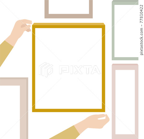 Picture frame message information bulletin... - Stock Illustration ...