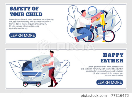 Childs Safety Horizontal Banners - Stock Illustration [77816473] - PIXTA