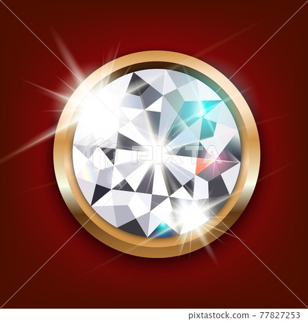 gemstone diamond vector on red background eps10 - Stock Illustration ...