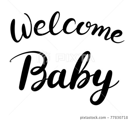 Handwritten text of the baby gift message... - Stock Illustration ...