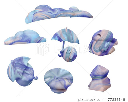 Raining character - Stock Illustration [77835146] - PIXTA