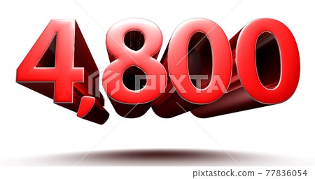 4800 red. - Stock Illustration [77836054] - PIXTA