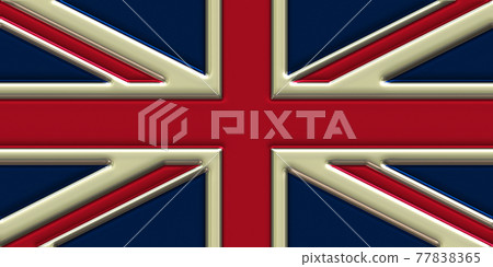 British flag made of metal created with 3DCG - Stock Illustration ...