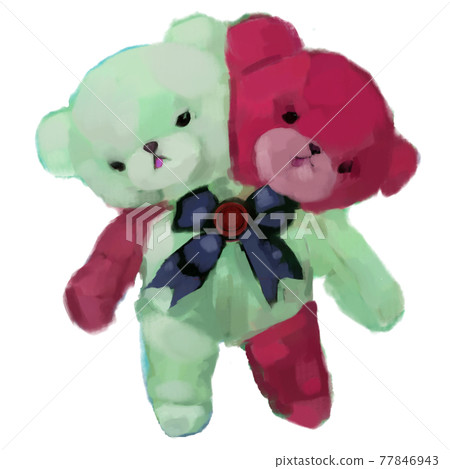Double-headed bear stuffed animal - Stock Illustration [77846943] - PIXTA