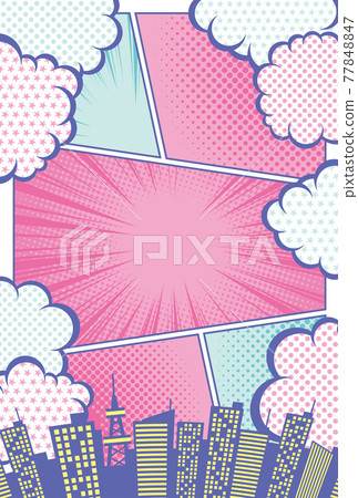 American comic style frame split frame material - Stock Illustration ...