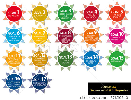 17 Goals of SDGs Image Sun Icon Set - Stock Illustration [77850540] - PIXTA