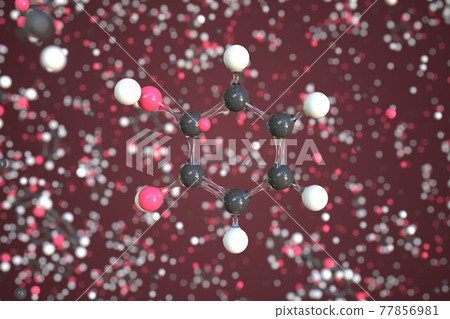 Pyrocatechol molecule made with balls,... - Stock Illustration ...