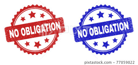 NO OBLIGATION Rosette Stamp Seals Using Unclean... - Stock Illustration ...