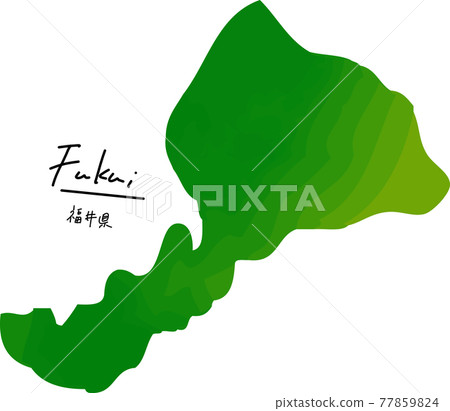 Fukui prefecture map illustration vector - Stock Illustration [77859824 ...