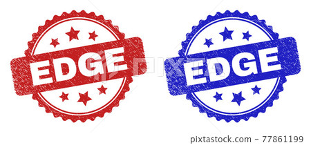 EDGE Rosette Seals with Grunged Texture - Stock Illustration [77861199 ...