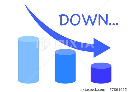 Decrease bar graph vector illustration - Stock Illustration [77861655 ...