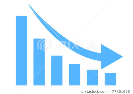 Decrease bar graph vector illustration - Stock Illustration [77861656 ...