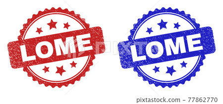 LOME Rosette Stamp Seals Using Corroded Texture - Stock Illustration ...