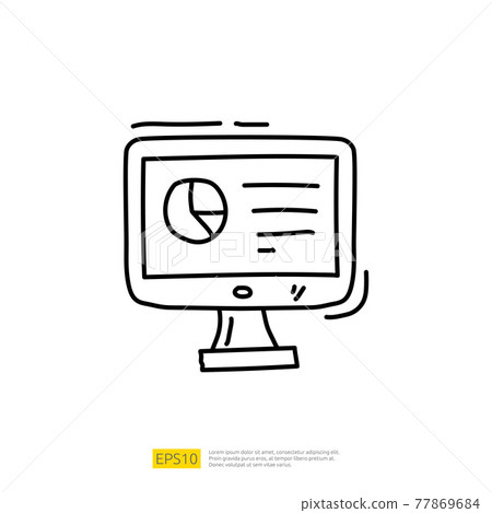 data collection and analysis concept doodle... - Stock Illustration ...