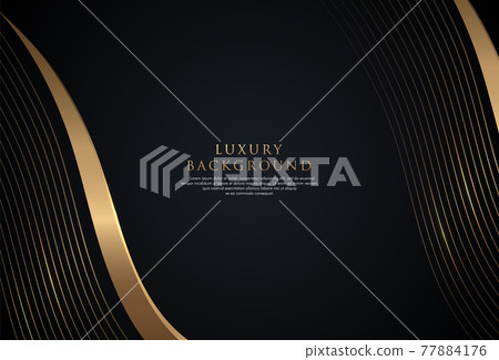 Abstract background golden line wave, luxury... - Stock Illustration ...