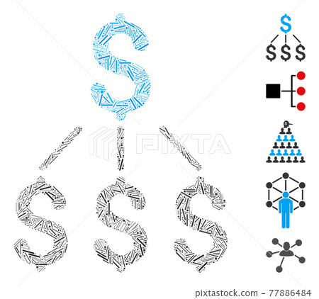 Hatch Mosaic Financial Structure Icon - Stock Illustration [77886484 ...